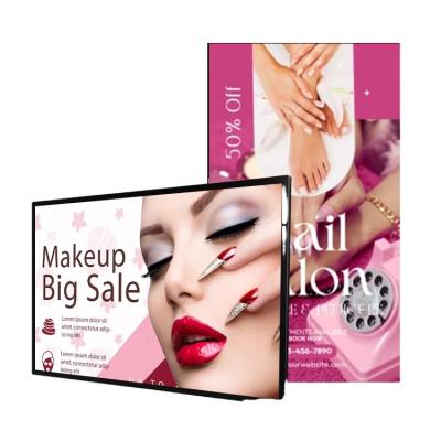 China MJK Android 32 Inch Wall Mount Smart LCD Digital Poster OEM Indoor Advertising Digital Signage Cloud-Based Elevator Animation for sale