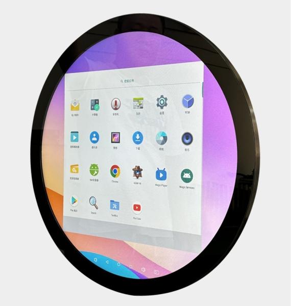 Quality MJK 23.6 Inch 1280*1280 Touch LCD Display Android OS Based Circular Display Digital Signage for Shop Promotion Animation for sale
