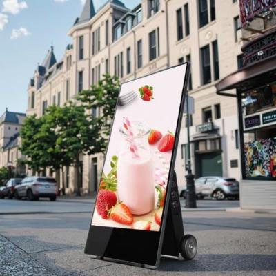 China 32/43/55 Inch Battery Operated Portable Outdoor LCD Display Kiosk with Touch Screen for Digital Poster & Signage for sale
