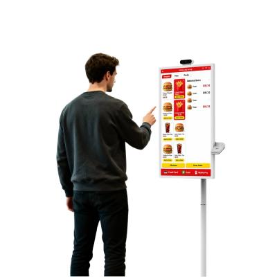 China MJK 21.5 Inch Indoor LED Cabinet Self-Service Order Payment Kiosk Touch Screen Multi-Function NFC for Restaurants for sale
