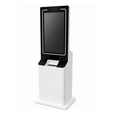 China 32 Inch Floor Standing Touch Kiosk Windows Android Face Recognition Smart Visitor Management Terminal Receipt Printer SDK LCD for sale