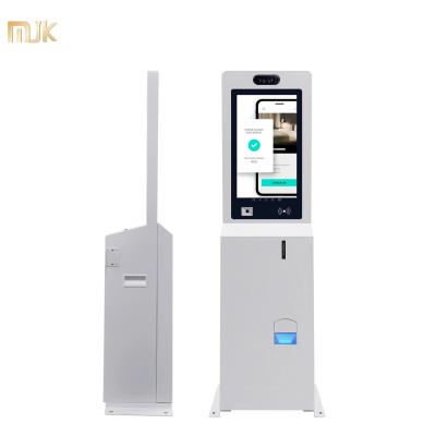 China 21.5 Inch Self Service Payment Kiosk Touch Screen 5MP Camera RFID Card Dispenser Facial Recognition Barcode Reader SDK Enabled for sale