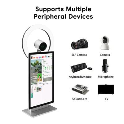 China 15.6 Inch Portable Live Streaming Monitor FHD Camera Android Wireless Smart Video Broadcast Console for E-Commerce Factory for sale