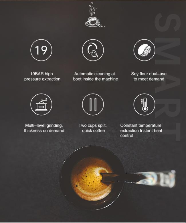 Full Automatic Smart Coffee Machine Portable - milk frother detail