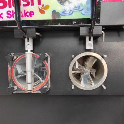 China Double Tank Ice Slush Machine Frozen Drink Beverage Milk Fruit Cocktail for sale