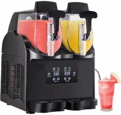 China 3Lx2 Tanque Slushie Machine Casa 370W Slush Puppy máquina comercial para bebidas congeladas limpeza automática for sale