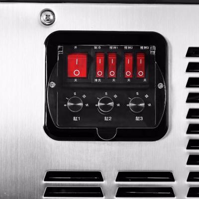 China 15L Three Tank Ice Slush Machine Stainless Steel Body Margarita and Slush Maker for sale