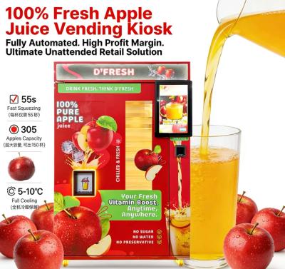China Automatic Apple Juice Vending Machine with 21.6-inch LCD Touchscreen, Ozone Sterilization, and 55sec/Cup Dispensing for sale