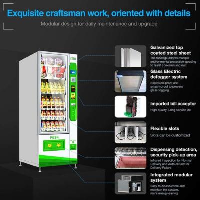 China Food Lifted Fresh Fruit Salad Elevator Vending Machine for sale