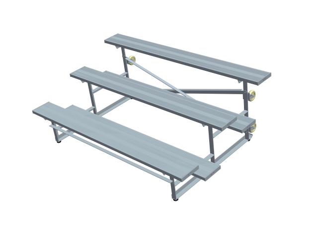 3/4 rows aluminum bleachers