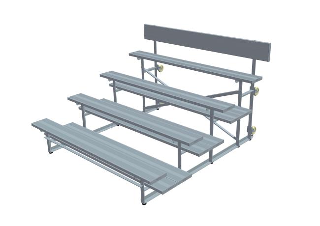 3/4 rows aluminum bleachers