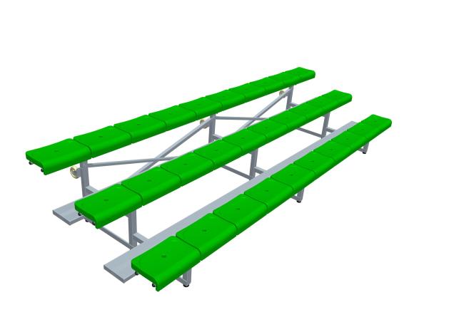3/4 rows aluminum bleachers