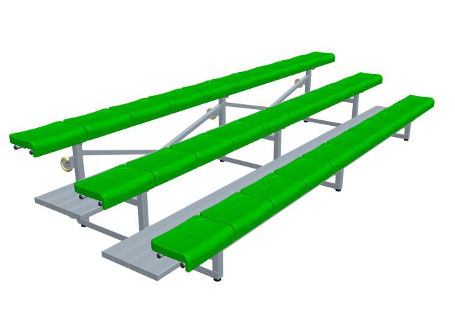 3/4 rows aluminum bleachers