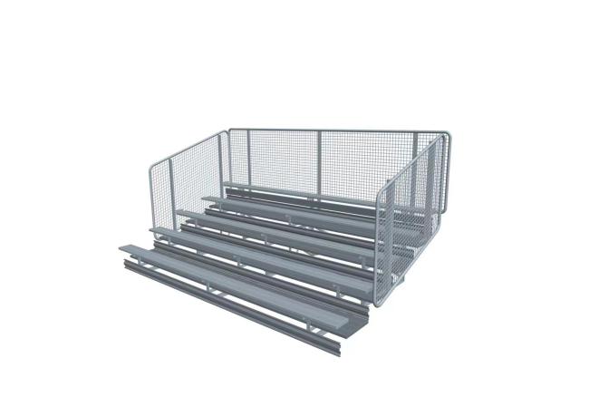 4 rows aluminum bleachers