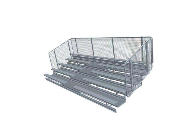 5 rows aluminum bleachers without channel