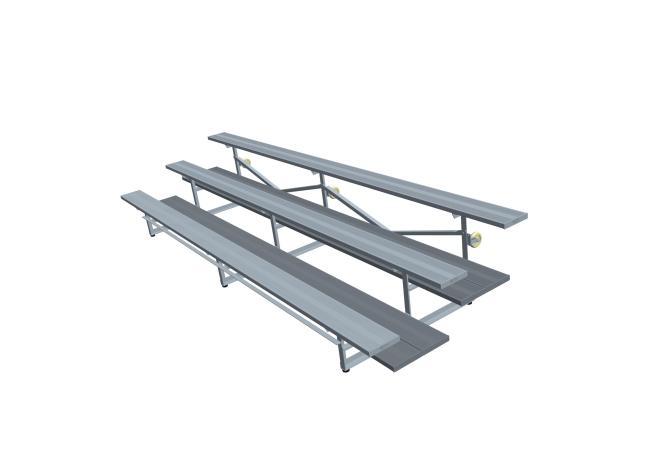 4 rows aluminum bleachers