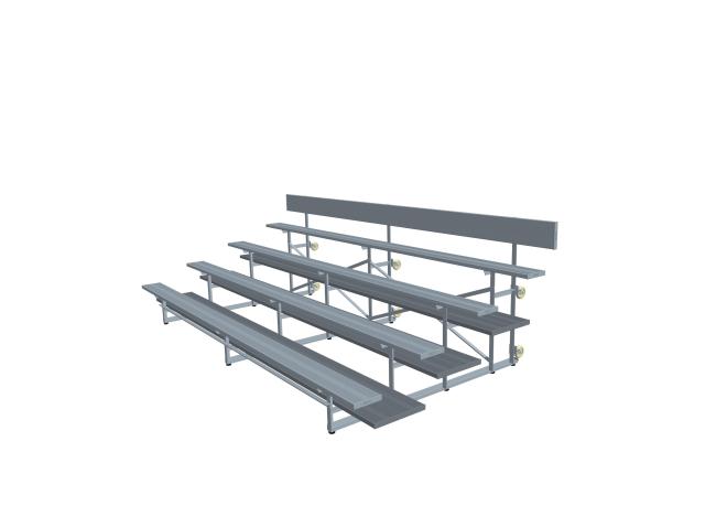 Aluminum bleachers assembly