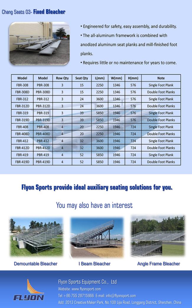 Football Sports Grandstand Aluminum Stadium Layer Bleachers Seating