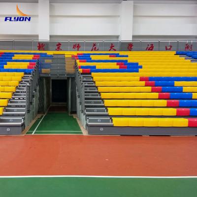 China Bandeiras de ginásio dobráveis de alumínio de alta durabilidade retráteis para capacidade de 200-500 pessoas for sale