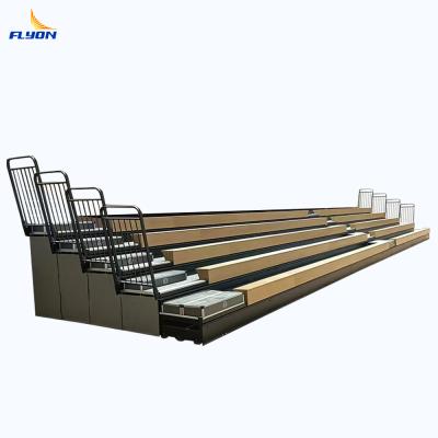 China Telescopic Retractable Bleachers Indoor Gym Bench Seat Stadium Seating Wooden Seats for sale