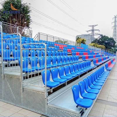 China Temporary Outdoor Chairs Gym Aluminum Bleachers with Plastic Seats for sale