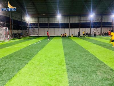 China 25m × 4m Per Roll Football Artificial Grass , Dark Green Soccer Field Synthetic Grass for sale