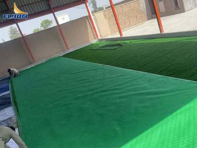 China 25m × 4m Per Roll Football Artificial Grass , Dark Green Soccer Field Synthetic Grass for sale