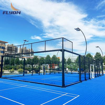 China Waterproof Galvanized Panoramic Padel Court with Customized Color for Outdoor Sports for sale