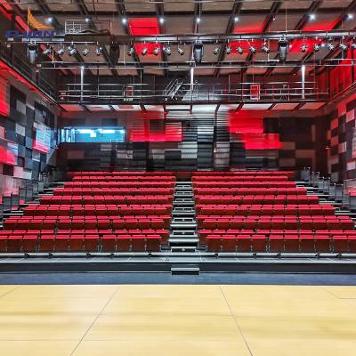 China Electric Retractable Bleacher Seating with Aluminum Frame and Customizable Color for Stadiums and Auditoriums for sale