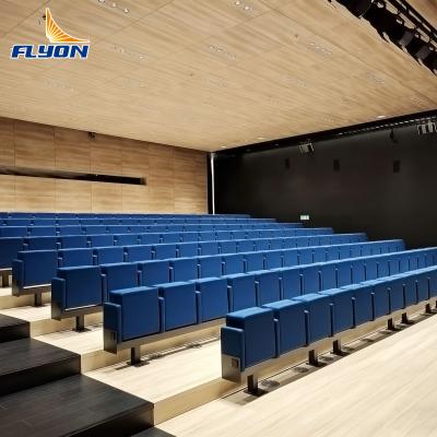 China Foldable Adjustable Armrest High-Quality Leather Auditorium Chair for Theater Seating in Schools and Hotels for sale
