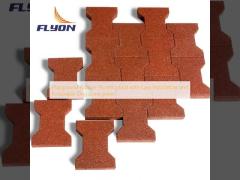 EPDM Rubber Dog Bone Pavers 20x16cm 15-45mm Thickness Custom Colors