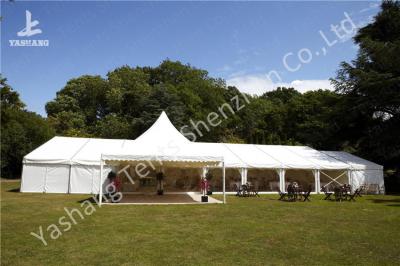 China Fixable Temporary Alumminum Frame Wedding Reception Tents With Lining Decorations for sale