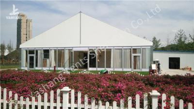 China Gorgeous Transparent Glass Outdoor Wedding Party Tents , 850gSqm PVC Fabric for sale