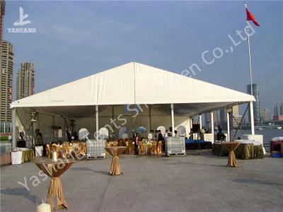 China 15X20 200 Seater Luxury Wedding Party Tents A Frame Shape 100 KmH Wind Resistance for sale