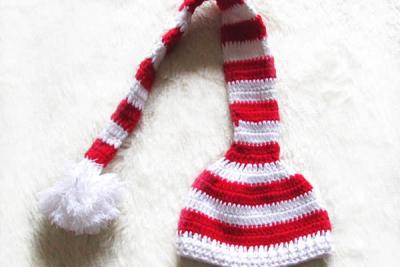 China 100% Cotton Handmade Crochet Christmas Hat for Girls for sale