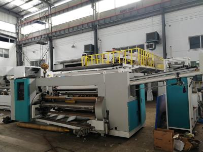China 1500mm High Output Automatic PE Stretch Film Machine With 4 air Shafts Center Winder for sale