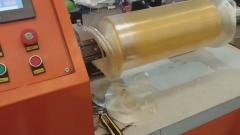 Manual edge cutting machine for PVC Cling Film jumbo roller