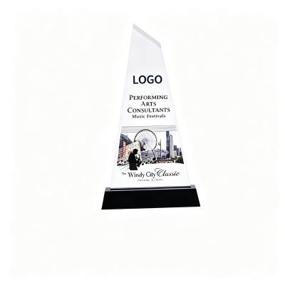 China Custom Acrylic Trophy & Award Plaque, Clear Acrylic Recognition Award, Multiple Shapes, Custom Engraving & Logo for sale