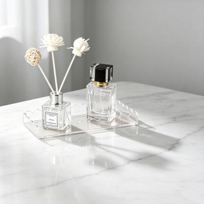 China Multi Compartment Clear Acrylic Organizer Tray Perfect for Sorting Small Items and Enhancing Workspace Organization for sale