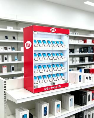 China Small Custom Countertop Acrylic Display Case With Lock, Retail Showcase For Mobile Phone, 3C Electronics & Screen Protector for sale