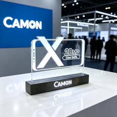 China Custom Mobile Phone Shape LED Acrylic Display Sign, Illuminated Countertop Brand Sign for Mobile Shop, Exhibition & Retail Promotion for sale