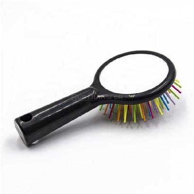 China Diy Custom Blank Sublimation Hair Brush Comb Rainbow Round Plastic Massage Comb For Heat Transfer for sale