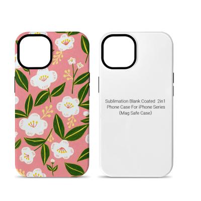 Chine 2 en 1 Chargeur magnétique sans fil 3D Sublimation étui de téléphone dur pour iPhone 15 16 Pro à vendre