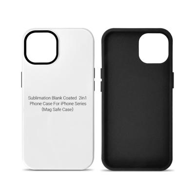 China Protective Blank Sublimation Magnetic Phone Case For Iphone 15 16 TPU PC Mobile Phone Cover for sale