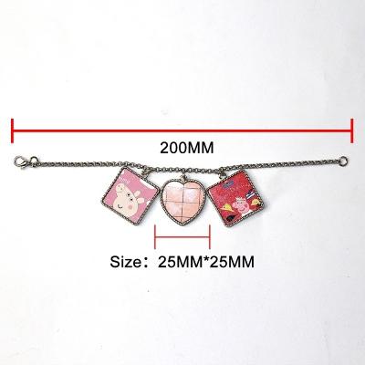 China Personalized Sublimation Blank Bracelet For Women And Man Charm Bracelet Zinc Alloy for sale