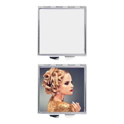 China Elegant Simple Design Sublimation Compact Mirror Blanks For Makeup Tool for sale