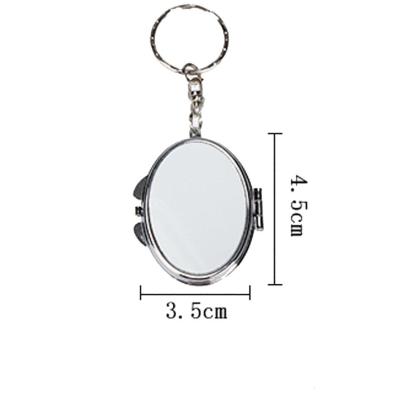 China Blank Sublimation Keychain Mirror compact mirrors for sublimation printing for sale