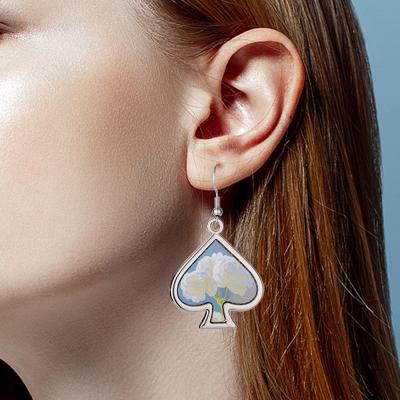 Chine Boucles d'oreilles à sublimation métallique avec insert métallique à vendre