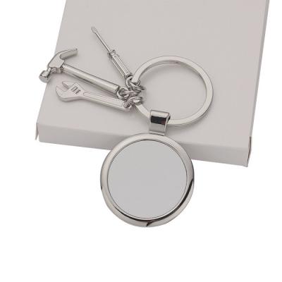 China Personalized Gifts Sublimation Father's Day Tool Keyring Pendant For Sublimation Heat Transfer Printing for sale