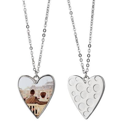 China Sublimatie Liefde Hart Ketting Valentijns Ketting Voor Warmteoverdracht Te koop